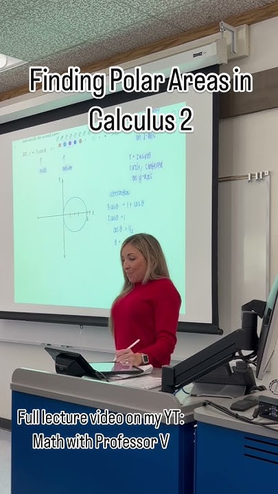 Tutorials Finding Polar Areas with Integration! #mathwithprofessorv #calculusvideos #integrals ...