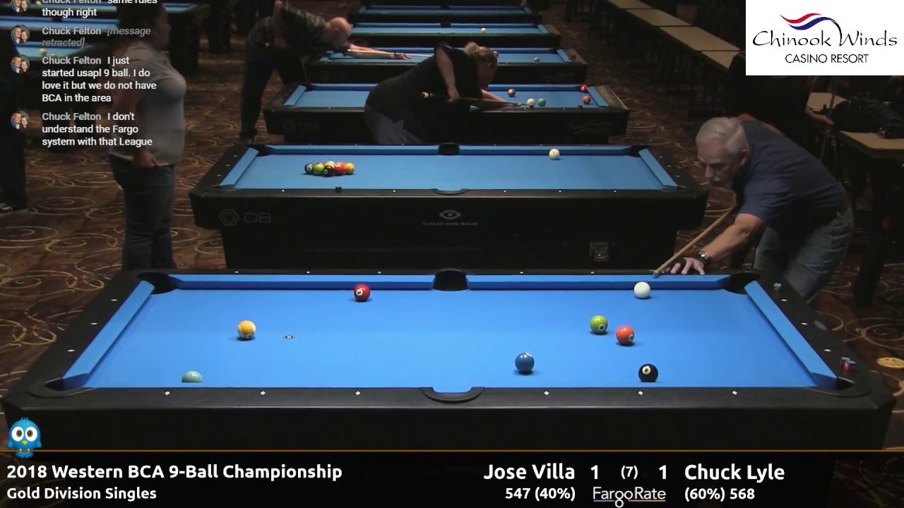 Jose Villa vs Chuck Lyle - 2018 Western BCA 9-Ball - YouTube
