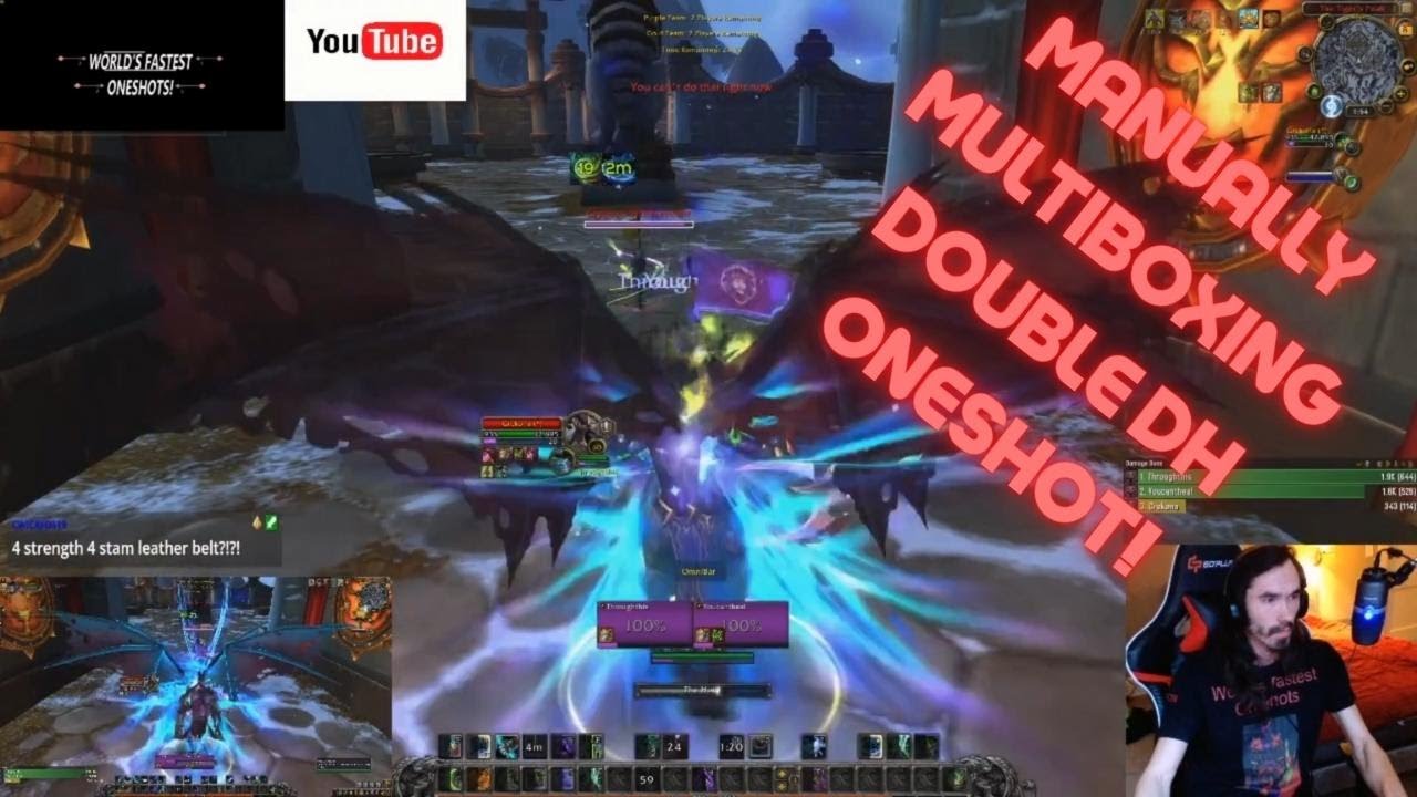 MANUALLY MULTIBOXING DOUBLE DH 2V2 ARENA! - YouTube