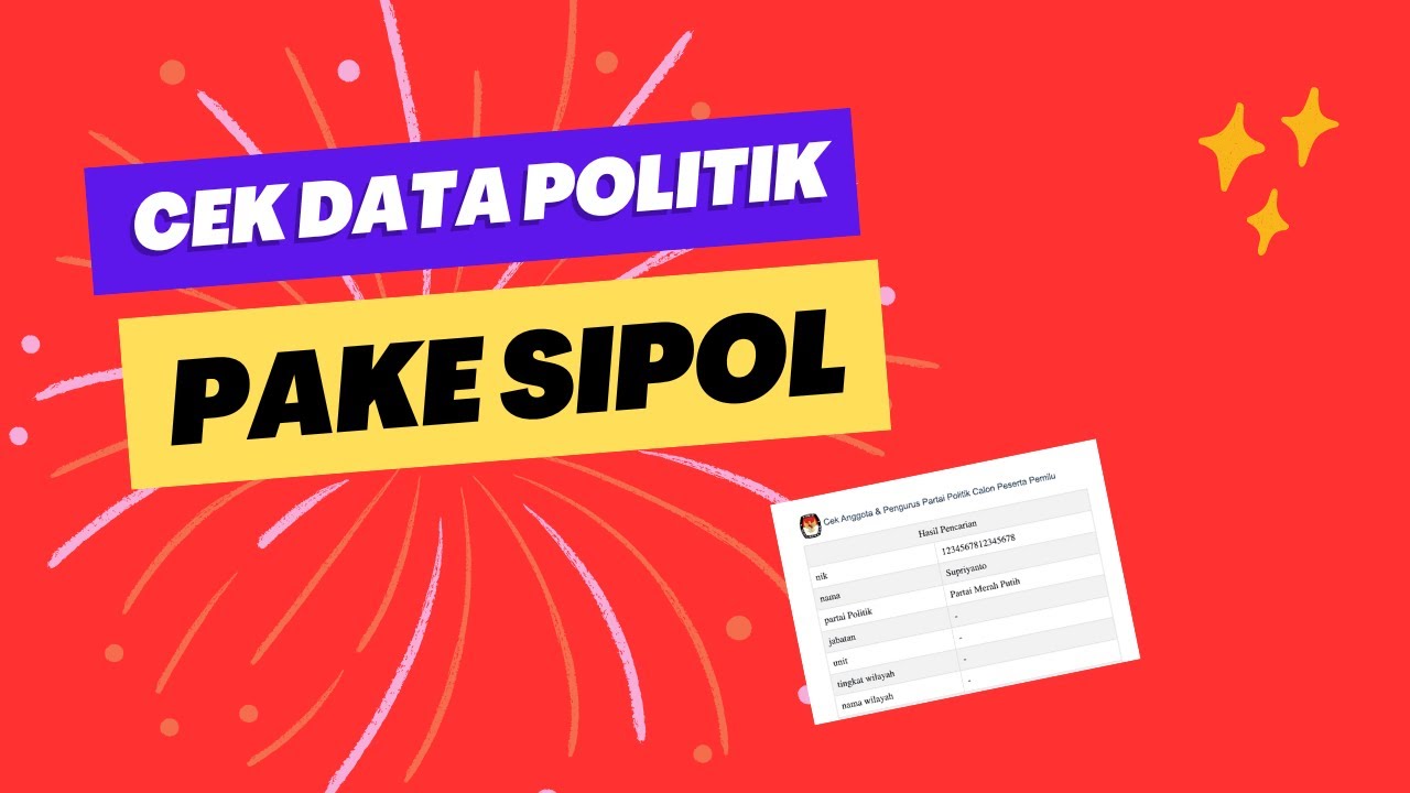 Cek Sipol Online : Cara Mudah Cek Data Anggota Partai Politik - YouTube