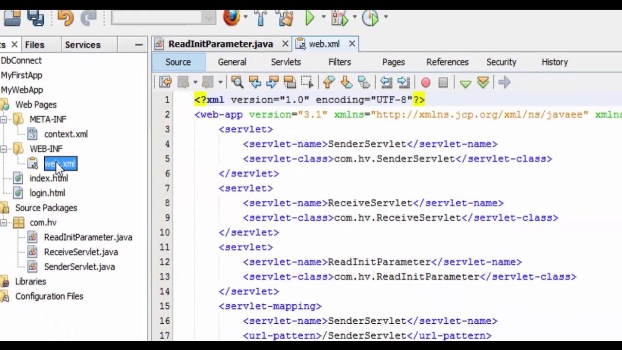 How to read initialisation parameter in Java Servlet using ServletConfig - YouTube