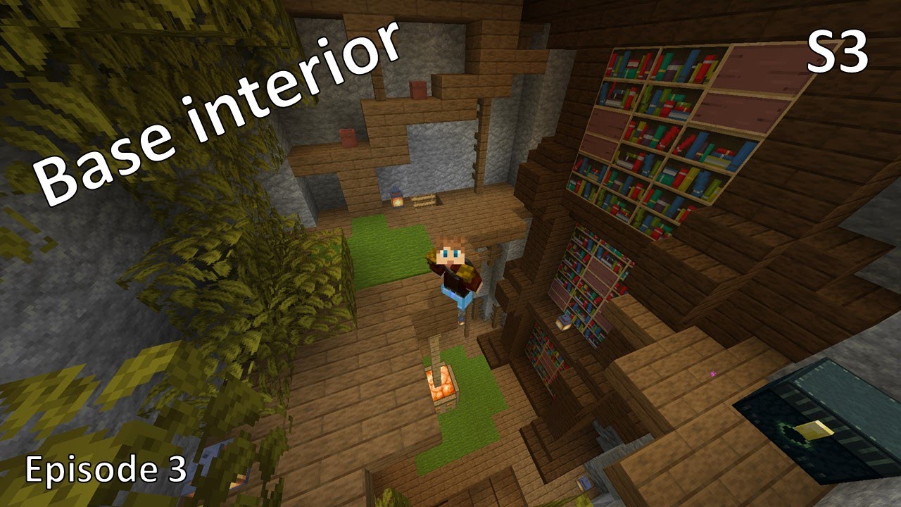 Minecraft base interior. Episode 3 - YouTube