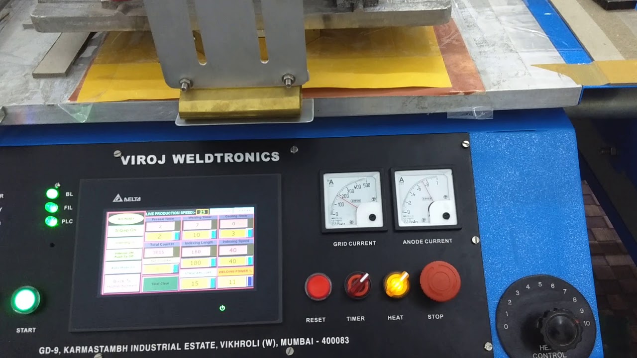 High Speed PLC Controlled High Frequency PVC welding Machine from Viroj ...