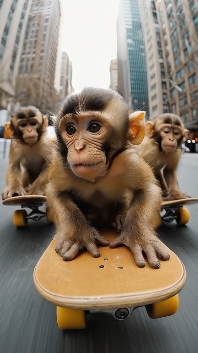 Monkeys Skateboarding in NYC - YouTube