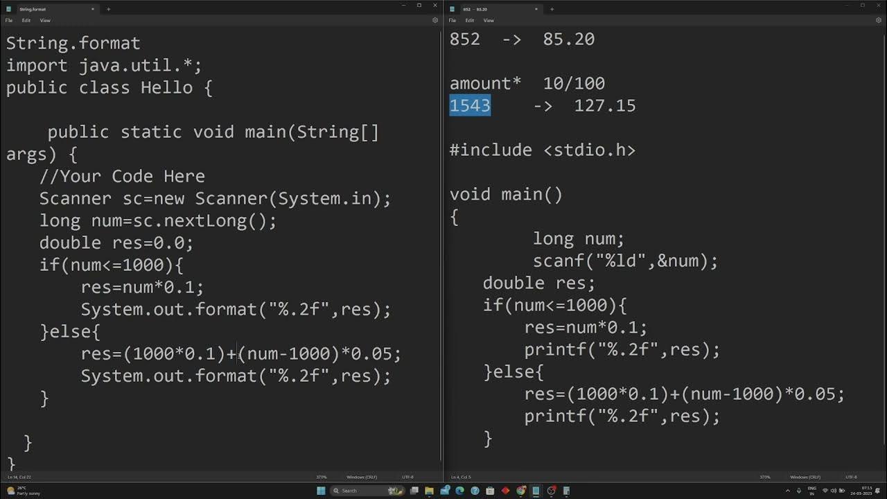 SkillRack-Daily Challenge - Variable Discount (Program Id: 6447) 24-03-23 (JAVA/C) - YouTube