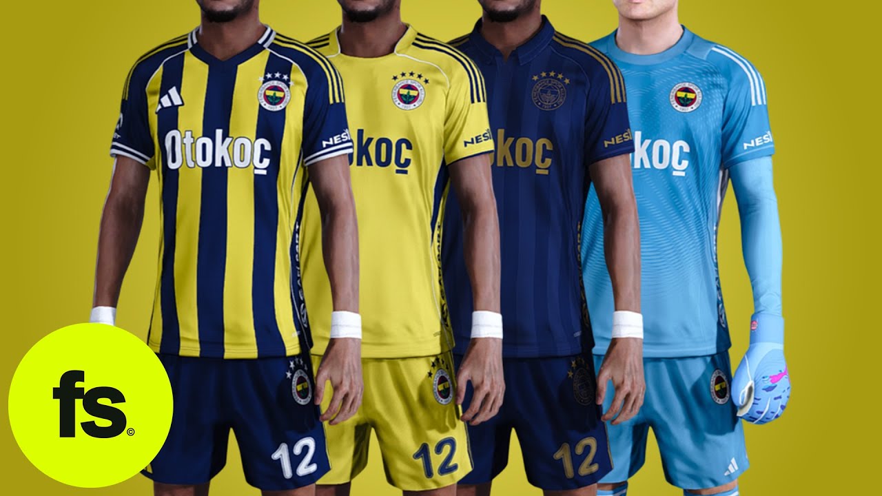 Fenerbahce 2025/26 Kitpack + Real Font - PES 2021 & FL25 - YouTube