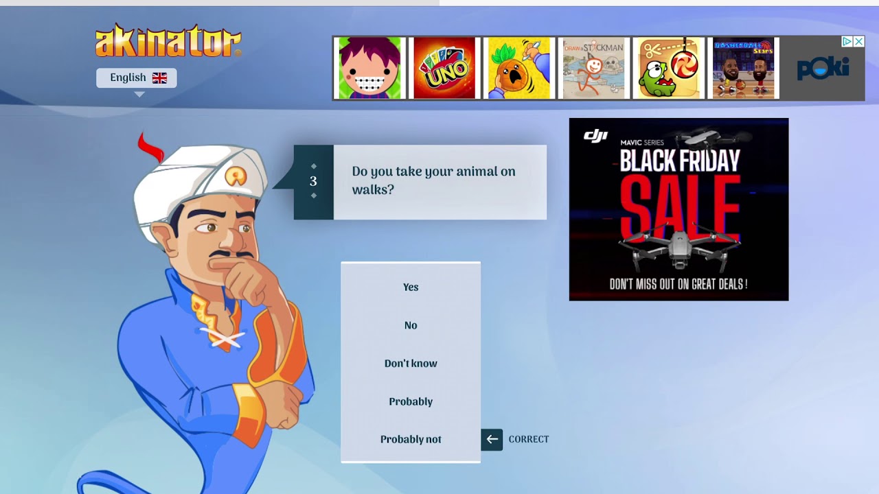Playing akinator - YouTube