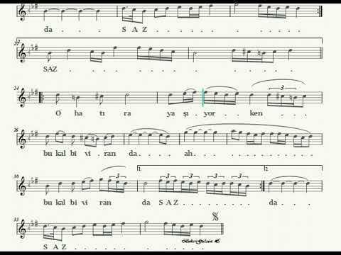 Zamanla Belki Geçer Bu Aşk Da Hicran Da - Nota Eşliğinde İcrâ (Ahenk: Kız Neyi - 4 Ses)