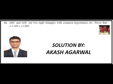 ABC and ADC are two right triangles with common hypotenuse AC. Prove that angle CAD = angle CBD ...