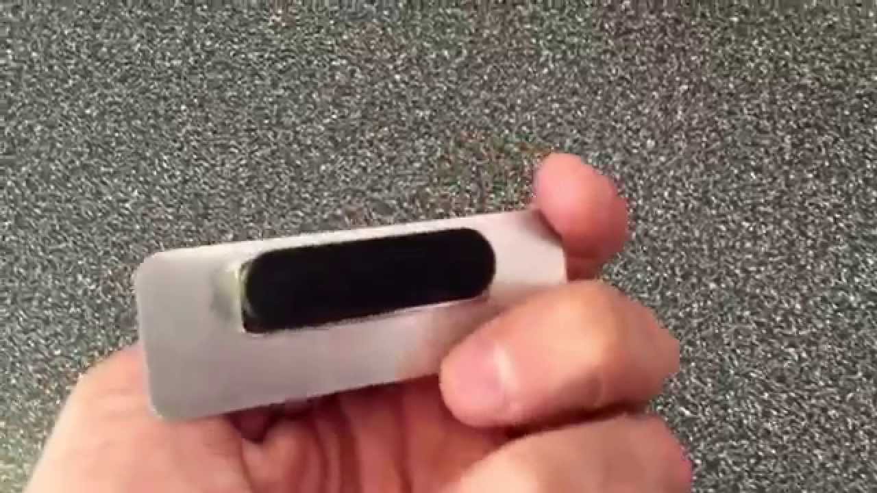 Review of 3x1 silver metal name tag with color logo. - YouTube