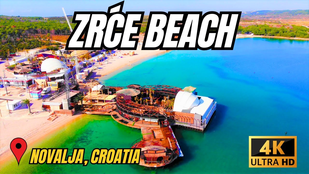 ZRĆE BEACH - NOVALJA, CROATIA 4K - YouTube