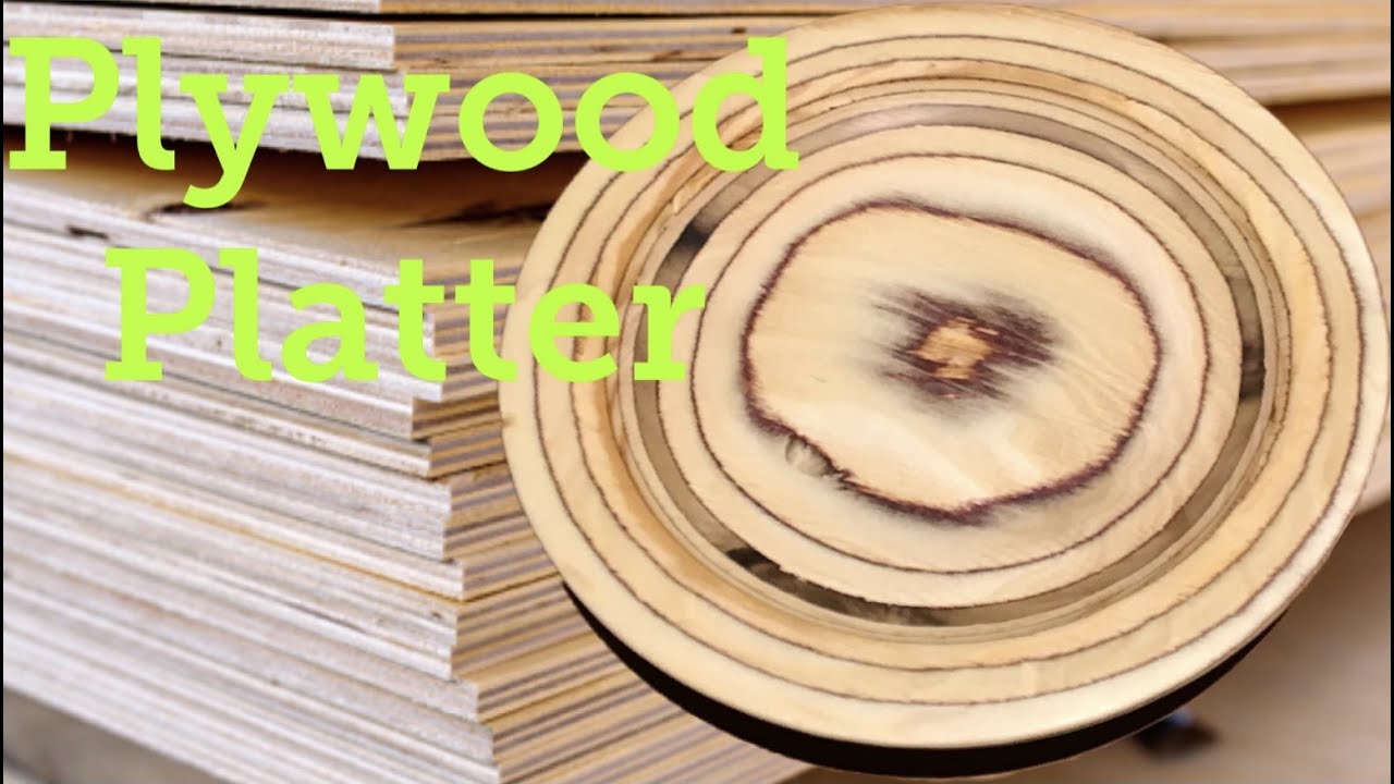 Turning a Plywood Platter - YouTube