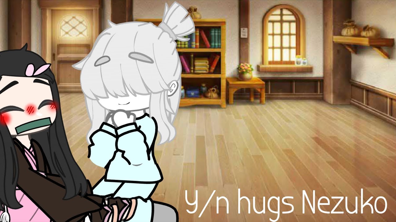 demon slayer characters react to y/n hug them (nezuko) - YouTube