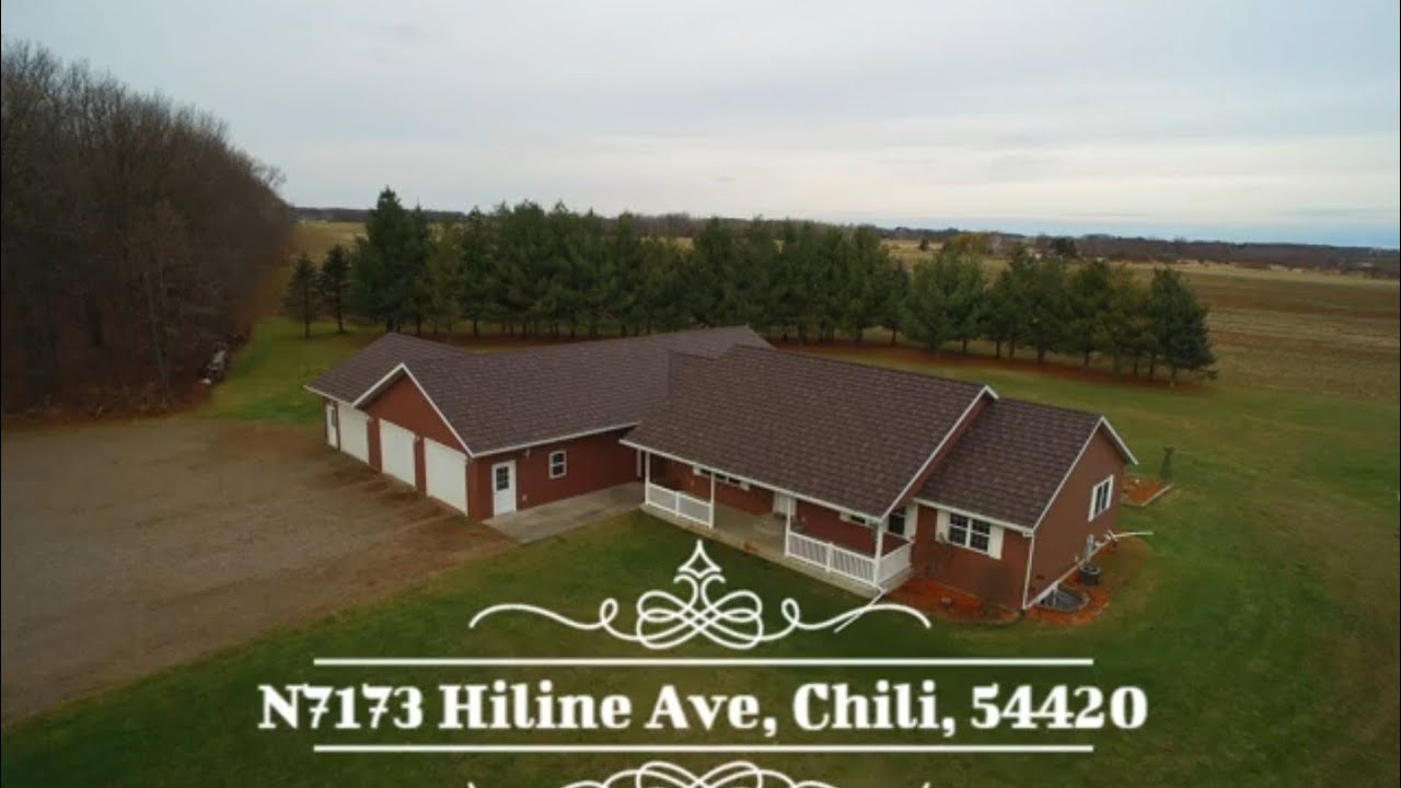 Aerial Real Estate Showcase | N7173 Hiline Ave, Chili, WI 54420 - YouTube