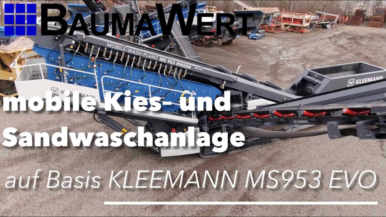 Mobile Wash Plant MS953 RINSER by BaumaWert - YouTube