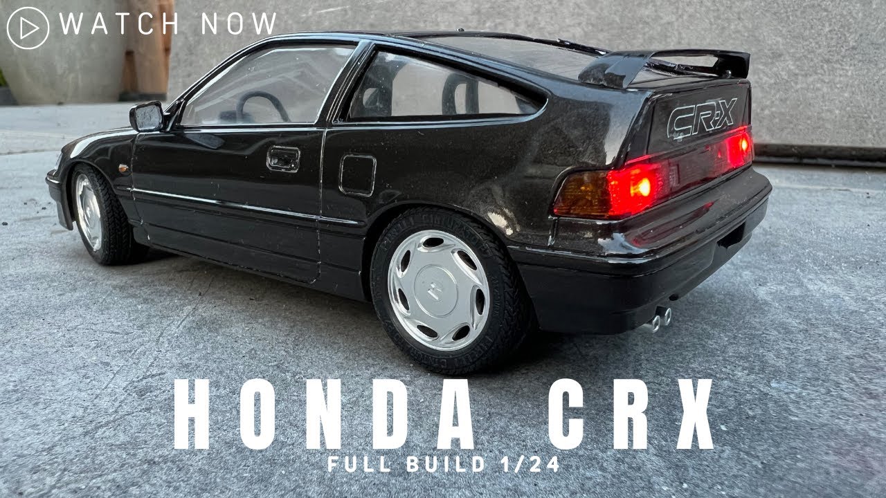 Honda CRX 1/24 Fujimi FULL BUILD - with Lights - no music no commentary ...