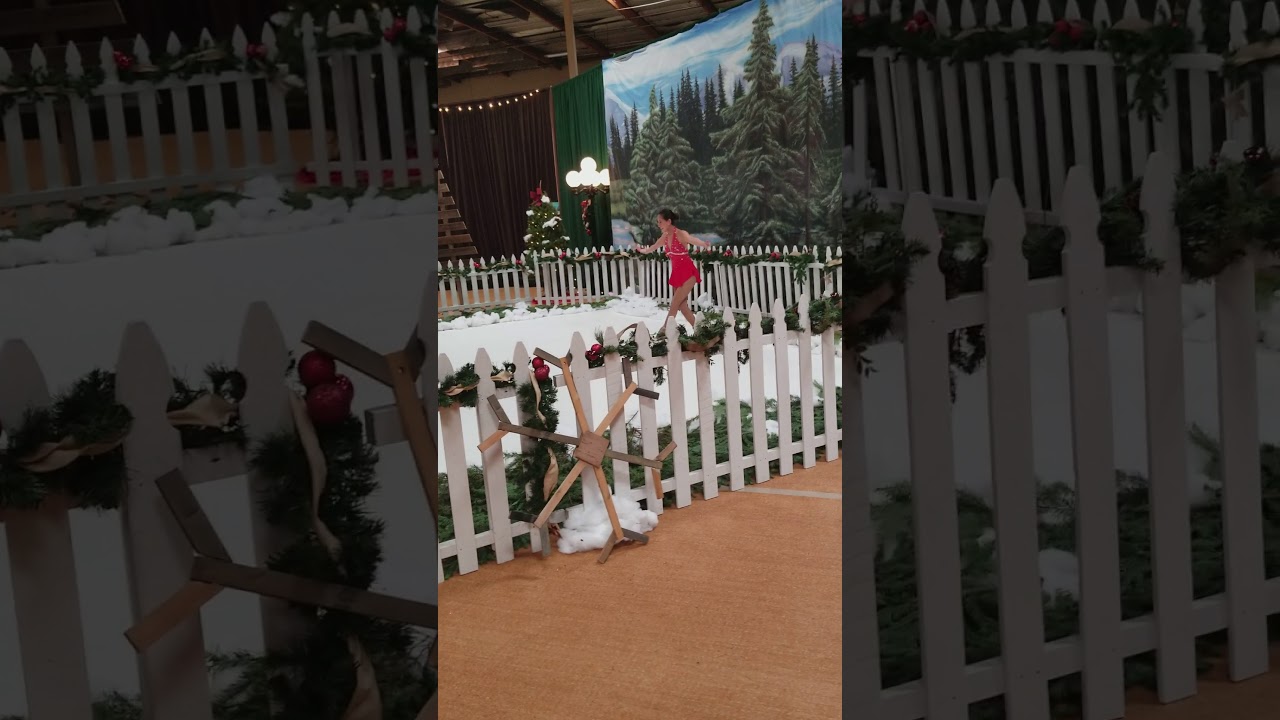 Christmas holiday figure skating on crystal Ice Skating rink - YouTube