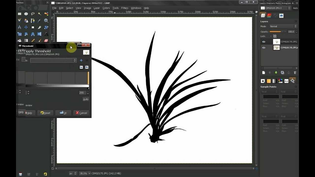 GIMP Tutorial: How to isolate objects on white background 2 - YouTube