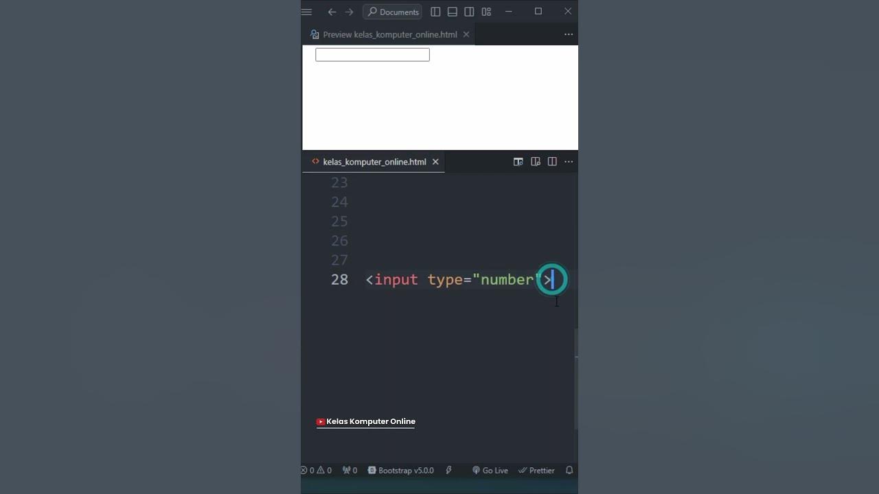 Belajar HTML Dan CSS Dari Nol Untuk Pemula | Input Type Number #htmldasar #coding - YouTube