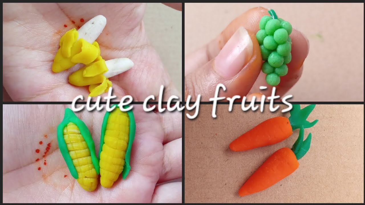 cute and tiny clay fruits. 😍 💖#claycraft #beautiful #cute #wow #amazing ...