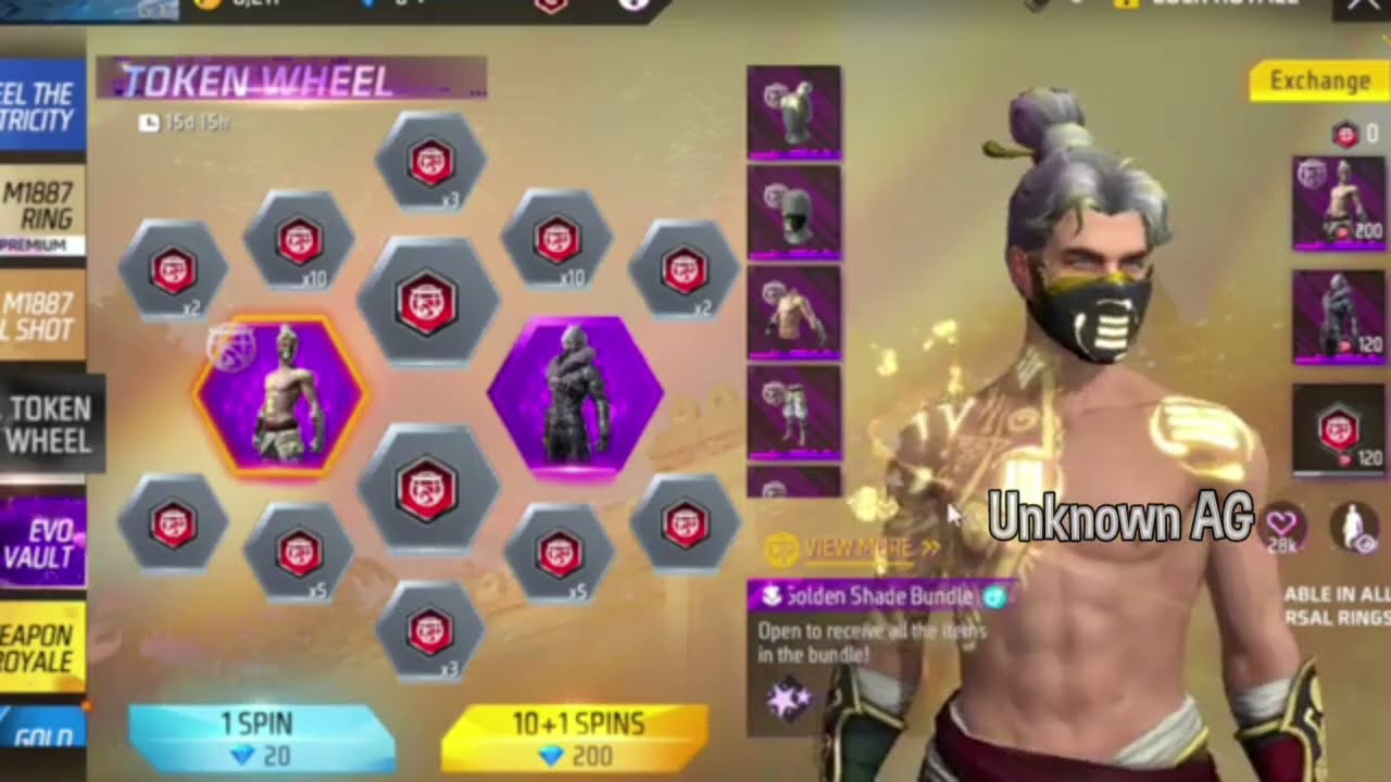 Midnight Ace Evo Bundle Free Rewards 😮💥| golden shade bundle | free ...