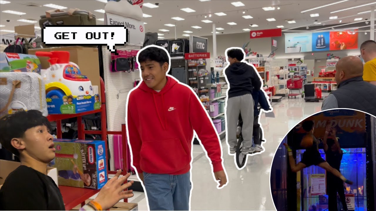WE ALMOST GOT KICKED OUT OF TARGET! *Broken Ankle* - YouTube