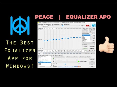 Best Software Equalizer for Windows - Equalizer APO & Peace User Interface  |  Customize your Sound!