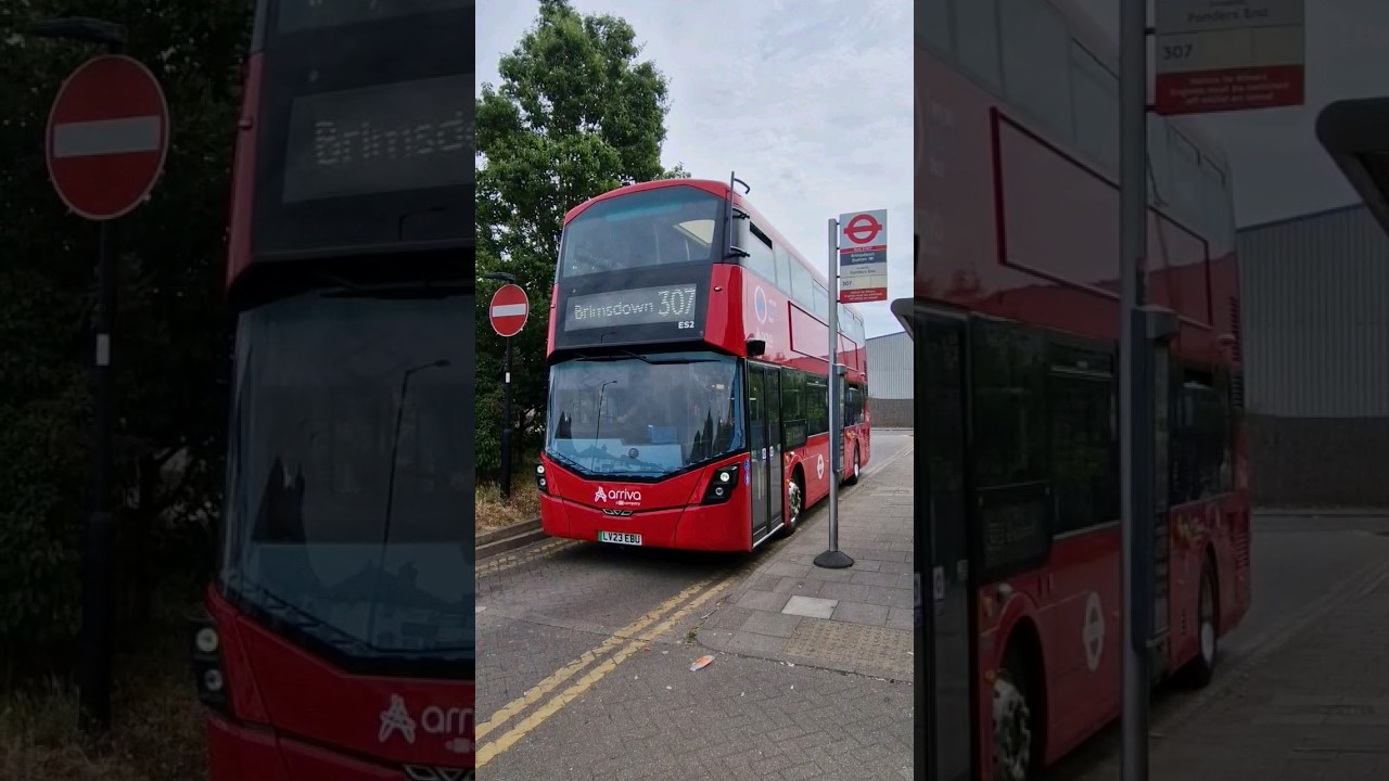 BRAND NEW ARRIVA ELECTROLINER LONDON BUS 307 AT BRIMSDOWN - YouTube