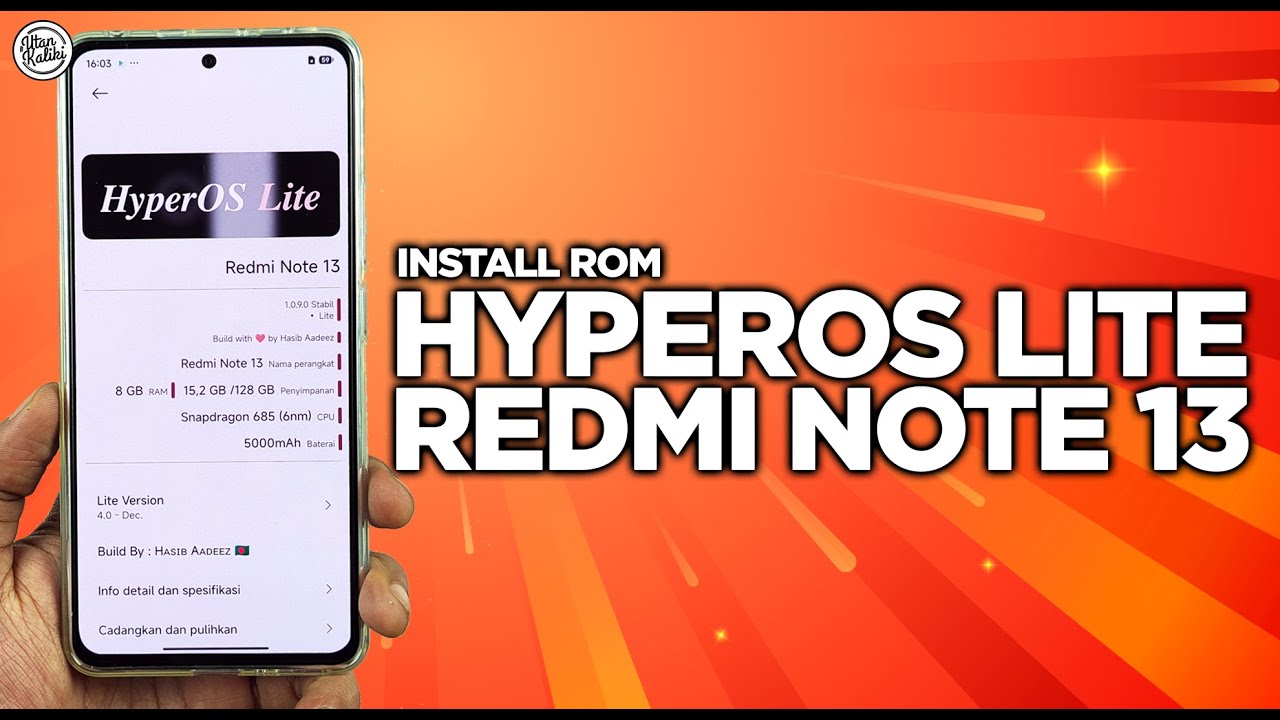 Install Custom Rom HYPEROS LITE Redmi Note 13 - LEBIH BAIK DARI HYPEROS ...
