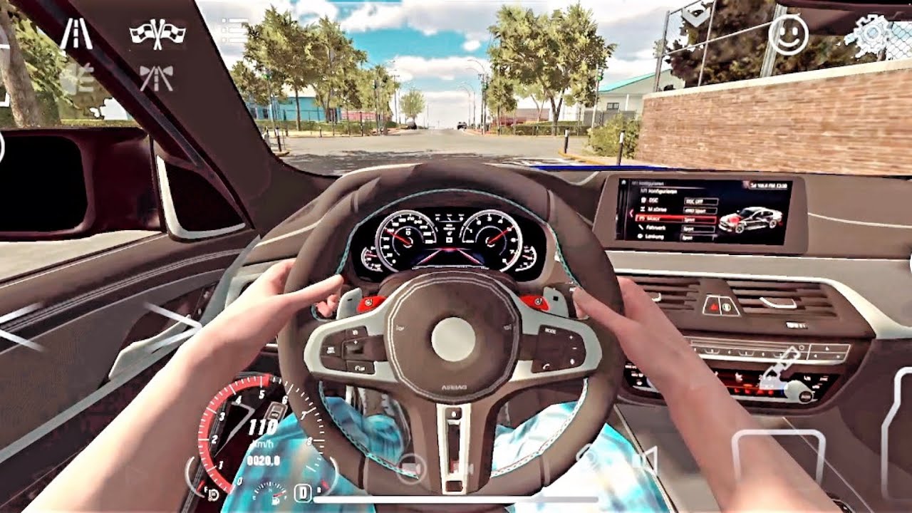 CAR PARKING MULTIPLAYER DRIVING BMW SPORTS RACE CAR FREE ROAM IN CITY ...