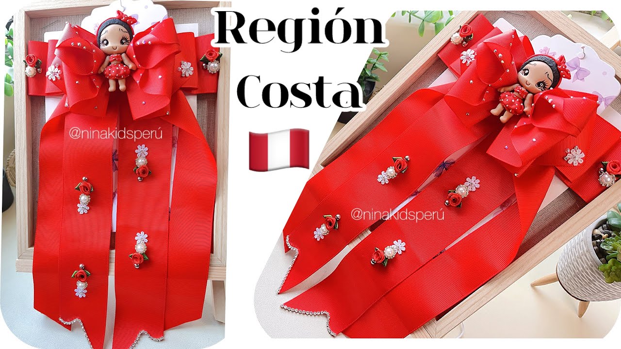 LAZO NINA🎀🪡MEDIA COLA con listón de 5 cm #lazocoquette lazo peruano ...
