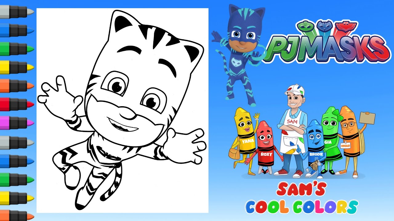 Coloring PJ Masks Catboy | PJ Masks Catboy Coloring Book Page for Kids ...