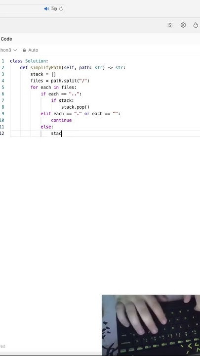 Leetcode 71 Simplify Path Coding Python Programming Code Automobile Windows Exam Youtube