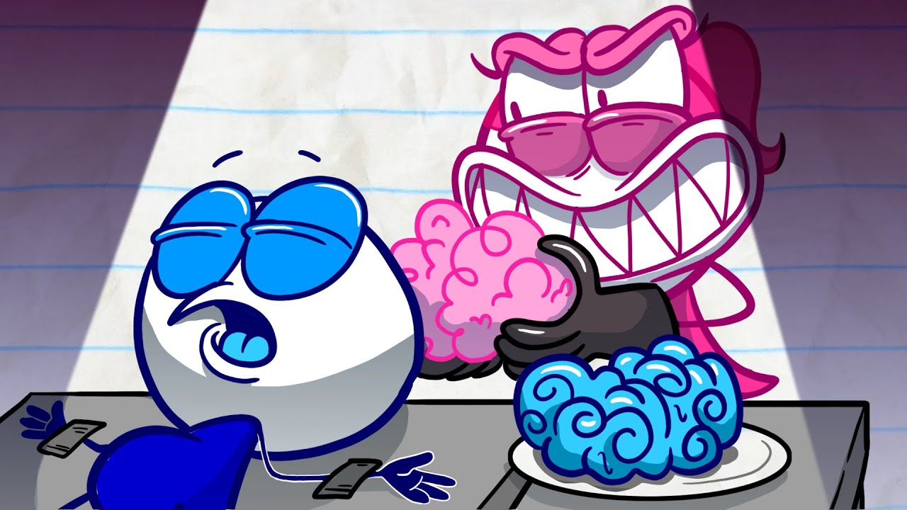 BLUE vs PINK Cottoncandy! -in- "Stop, Cotton, Roll" | Pencilmation ...