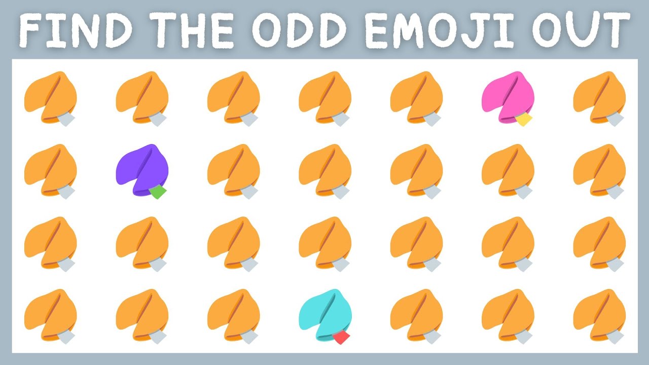 HOW GOOD ARE YOUR EYES? #09|Find The Odd Emoji Out|Spot the difference ...