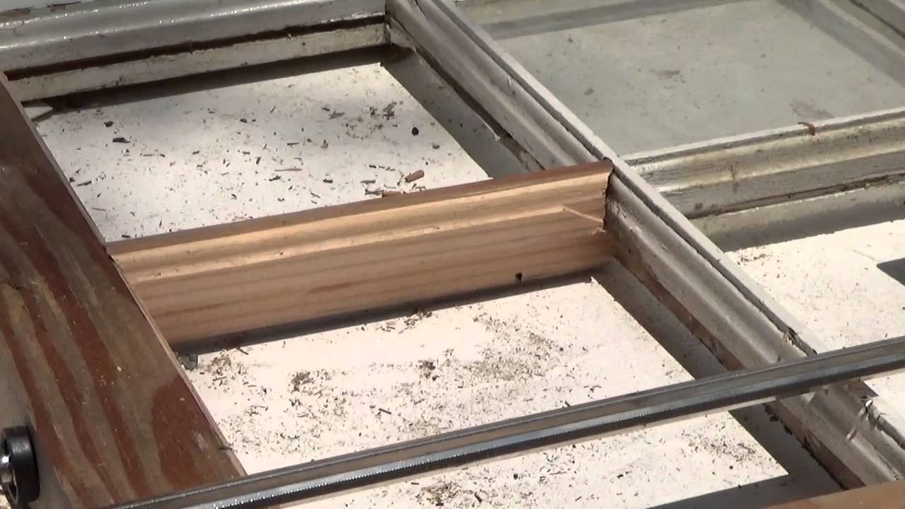 How to Repair a 6 light window sash #4 - YouTube