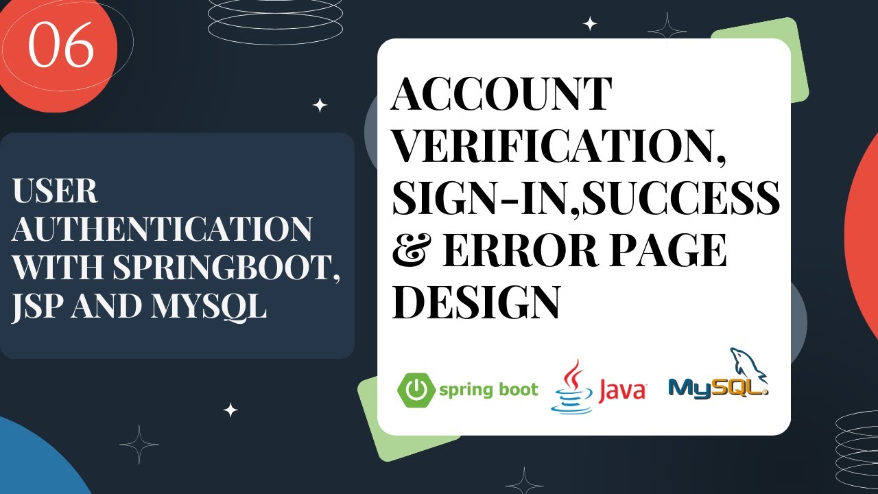 6 ACCOUNT VERIFICATION & LOGIN PAGE- USER AUTHENTICATION & REGISTRATION ...