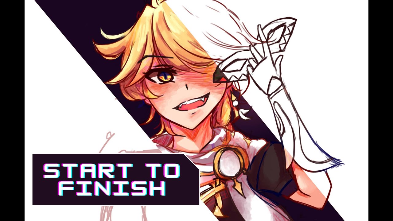 [ Genshin Fanart ] Fatui! Aether || Timelapse - YouTube