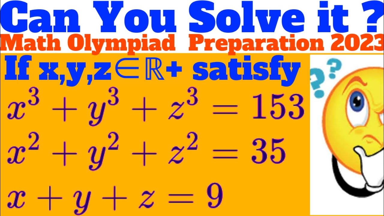 A Nice Math Olympiad Question|Math Olympiad 3#mathematics - YouTube