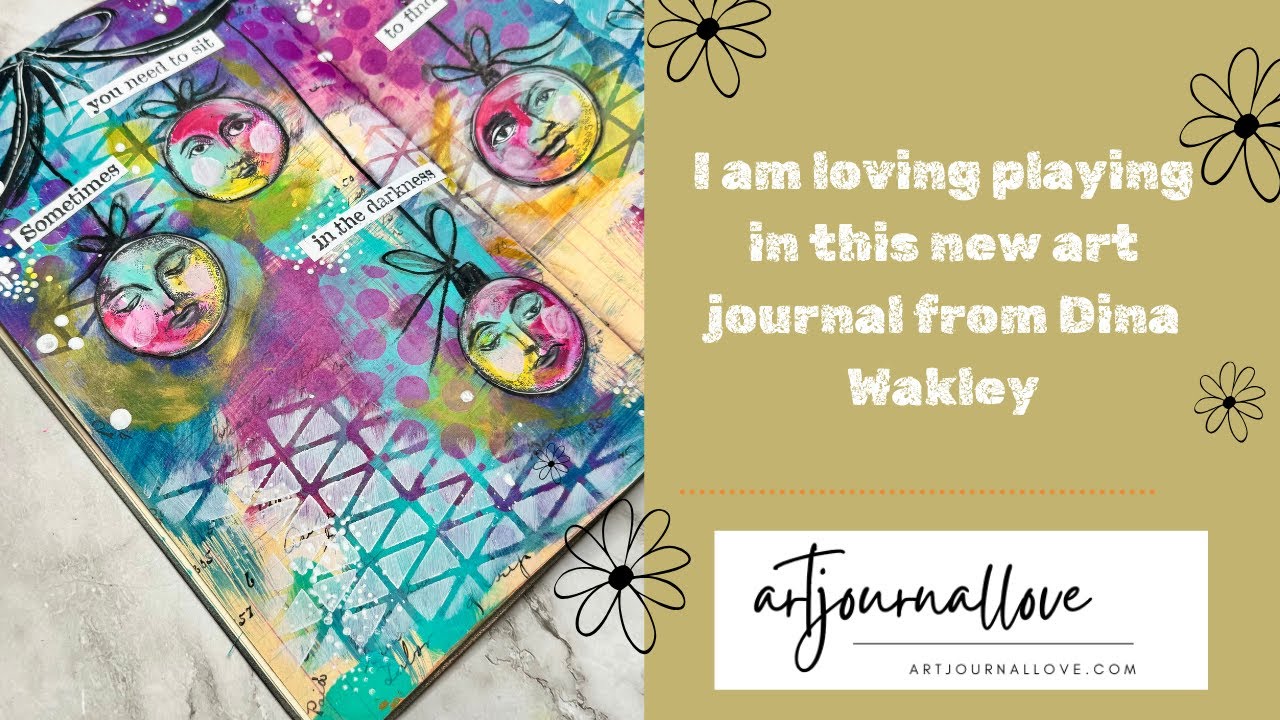 I am loving playing in this new art journal from Dina Wakley - YouTube