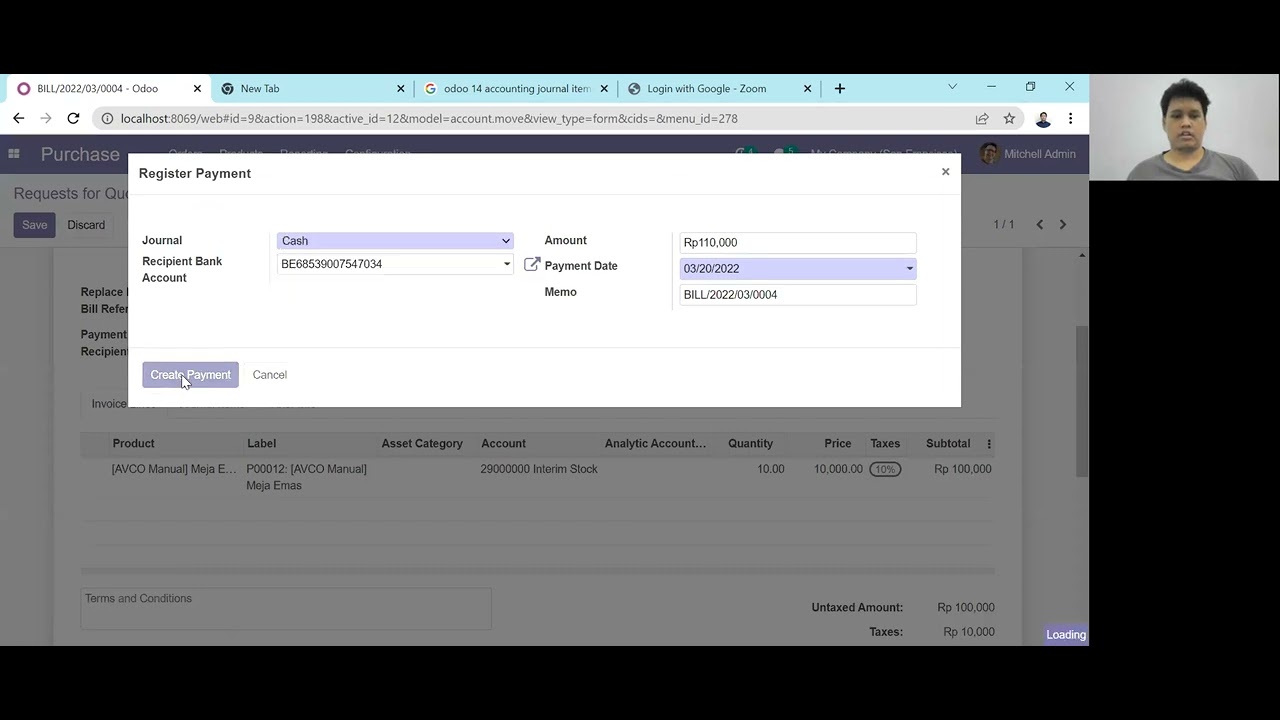 6.1 Tutorial Odoo 14 Inventory Module AvCo Manual - YouTube