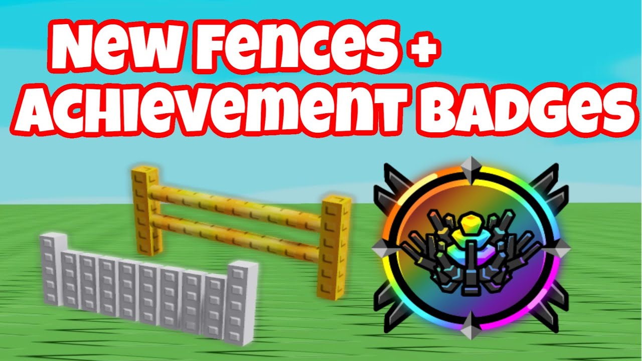NEW FENCE SKINS AND ACHIEVEMENT BADGES IN GROW A GARDEN New Beanstalk ...
