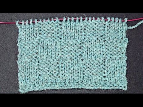 Checkerboard Knitting Stitch Pattern (Simple for Beginners) - YouTube