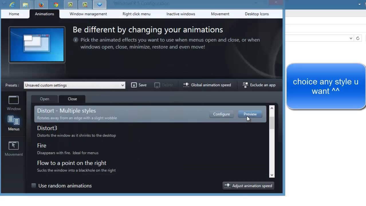 Compiz Fusion effects for all windows - YouTube