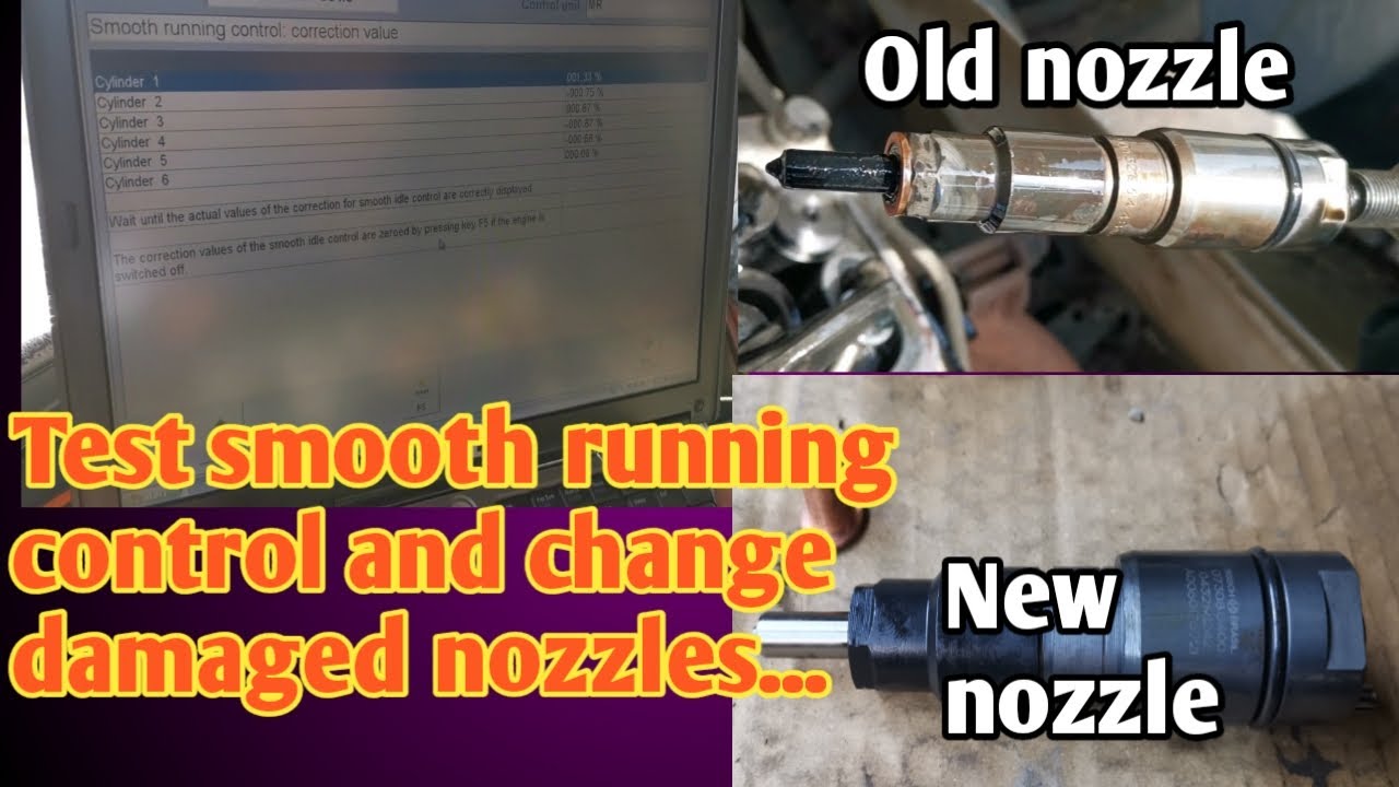 Test smooth running control and change damaged nozzles Mercedes Benz ...