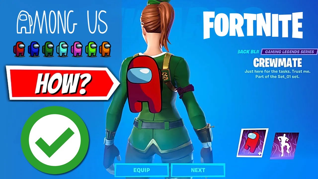 How to Get The FREE Among Us Backbling and Emote in Fortnite! - YouTube