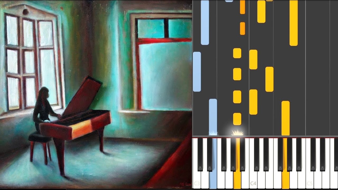 Melancholic Piano [Synthesia Tutorial] "While I Wait" - YouTube