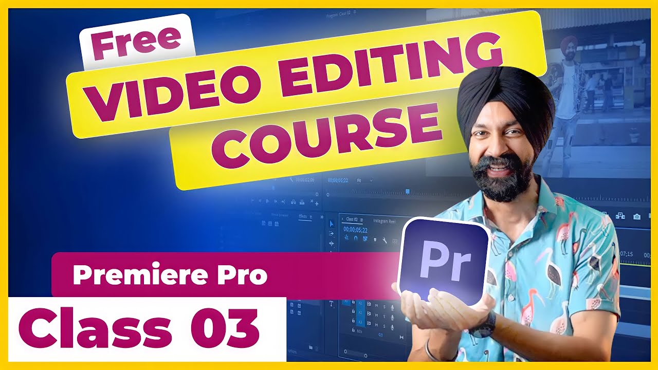 Premiere Pro Course Class 03 Learn Video Editing 👉🏻 in Hindi | TRIM ...