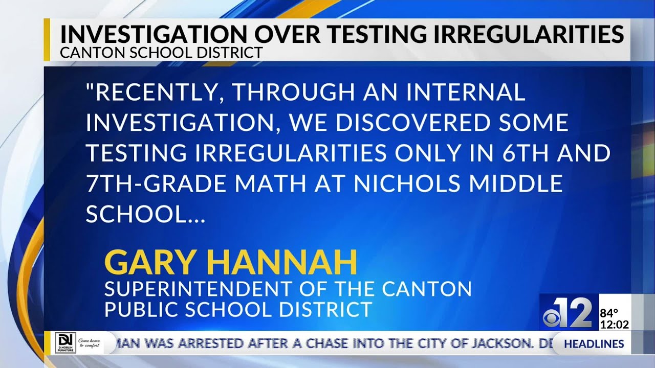 Canton School District investigates alleged testing irregularities ...