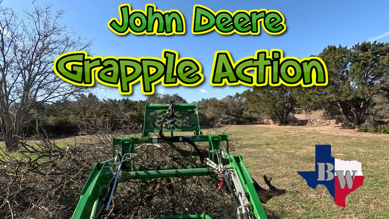 John Deere AV20F Grapple in use - YouTube
